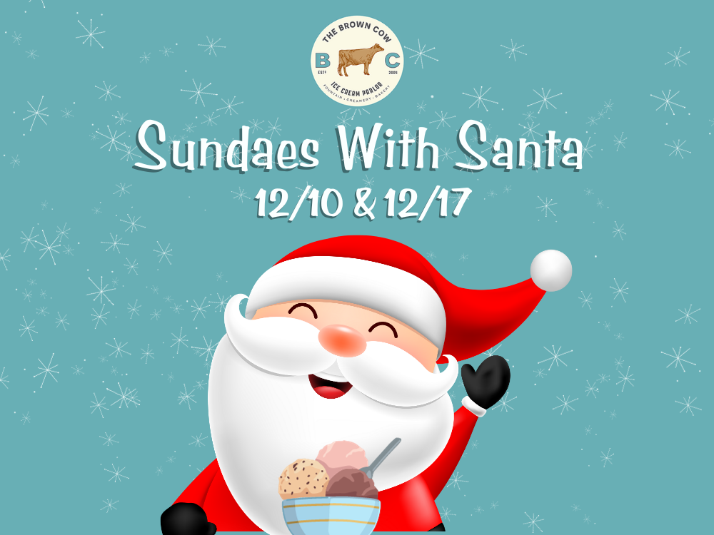 Sundaes with Santa at The Brown Cow Ice Cream Parlor in Forest Park ...